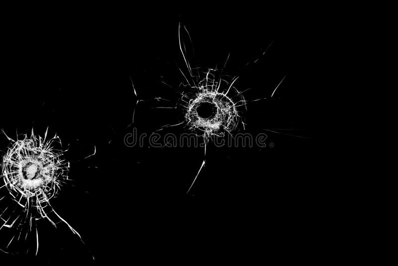Broken Glass from a Bullet. Texture of Broken Glass. Stock Photo ...