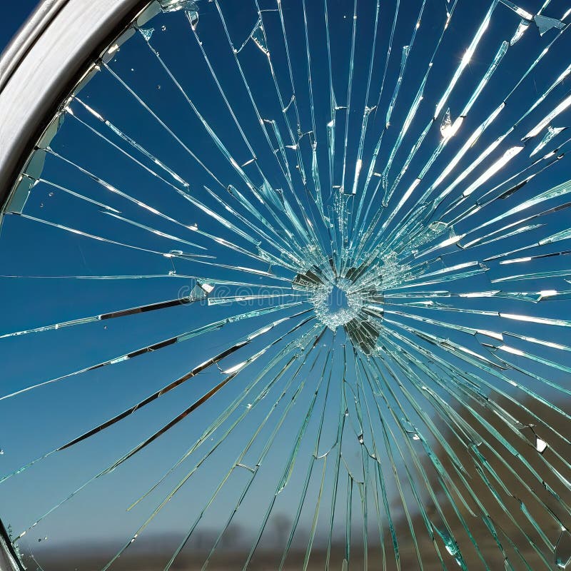 Broken Glass. Color Illustration. Close-up Stock Illustration ...