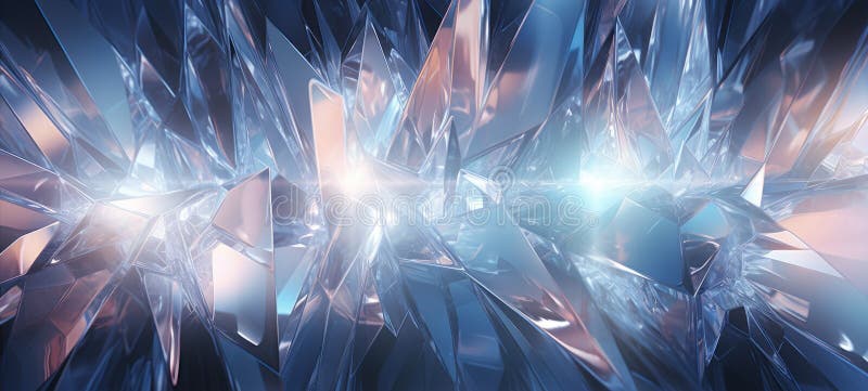 Broken Glass, Colorful Crystal Texture, Ai Stock Illustration ...