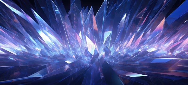 Broken Glass, Colorful Crystal Texture, Ai Stock Illustration ...