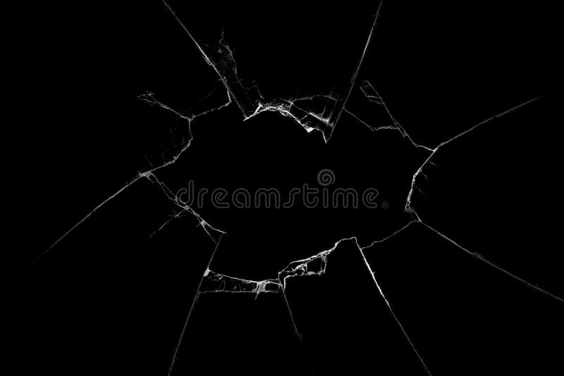 Broken Glass on a Black Background Stock Photo - Image of view, sharp ...