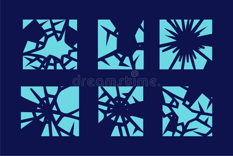 Broken Glass Design Vector Flat Isolated Illustration Stock Vector ...