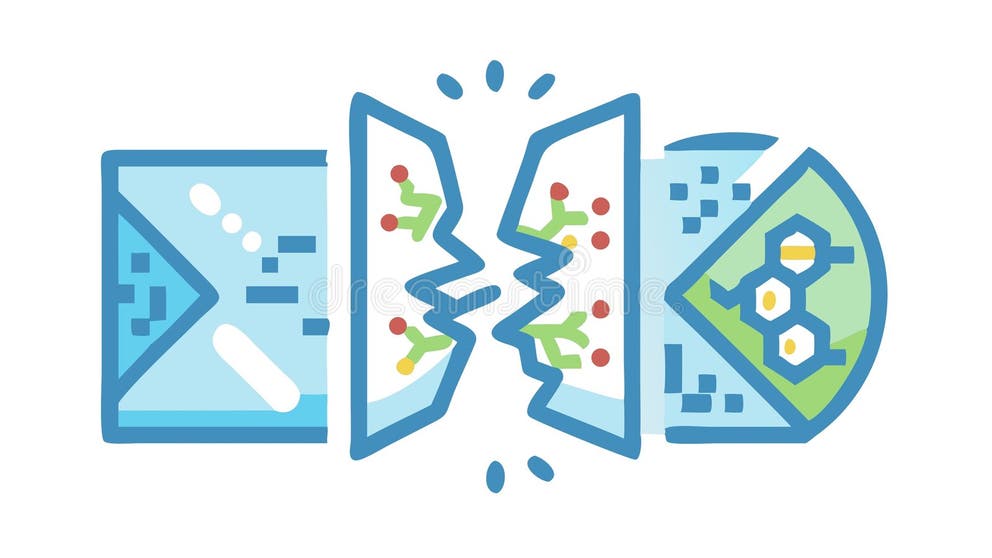 Broken Glass Digital Interface, System Failure, Vector Design ...