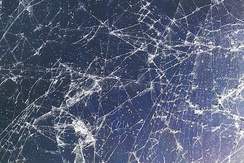 Broken Glass Display or Cracked Screen Close-up. an Empty, Flat Surface ...