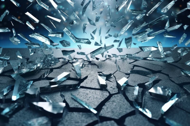 Broken glass. Generate Ai stock illustration. Illustration of break ...