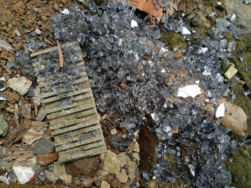 Broken glass Fallen stock photo. Image of glass, fallen - 328807052