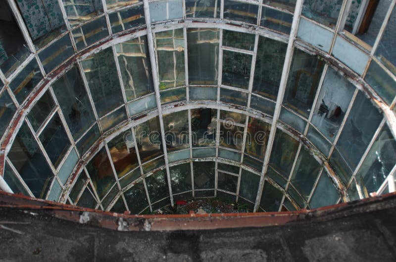 Broken Glass in Forgotten Building Stock Photo - Image of destruction ...