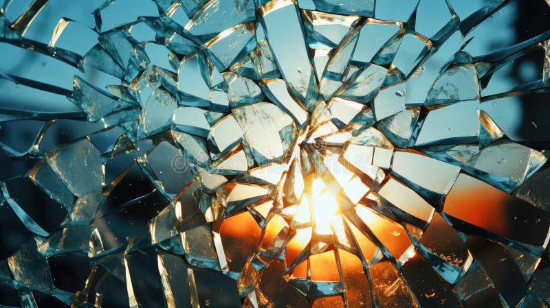 Broken glass fragments stock illustration. Illustration of streaming ...