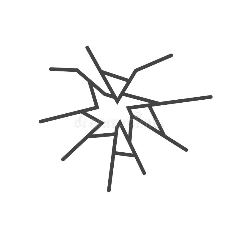 Glass break sensor icon stock vector. Illustration of house - 136801859