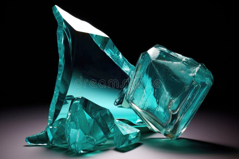 Broken Glass Piece Reshaped into a Decorative Article Stock ...