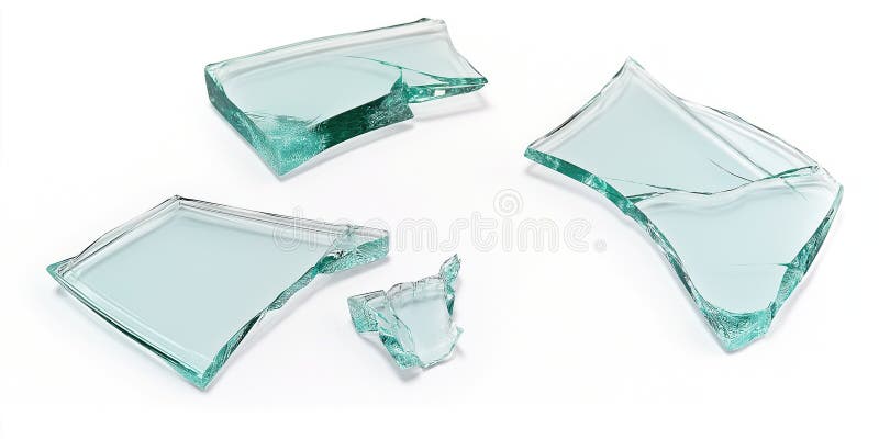 Collection Broken Glass Pieces Various Shapes Sizes Stock Photos - Free ...