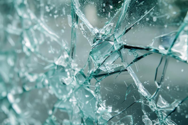 Broken Glass Reflecting Light Showing Texture and Sharp Edges Stock ...