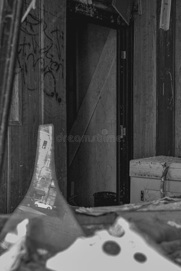 Broken Glass in the Room from Shells that Hit the Building Editorial ...