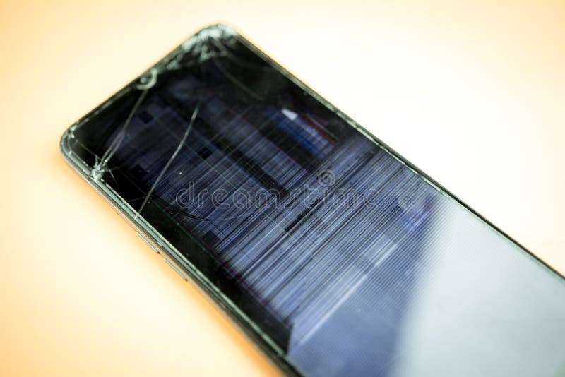 Broken Glass Screen on a Smartphone Stock Image - Image of accident ...