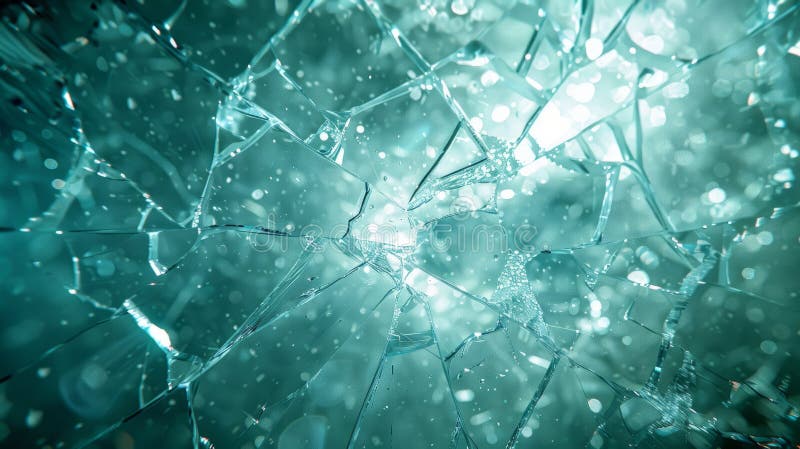 Broken Glass Shards Illuminated by Soft Light Creating an Abstract ...