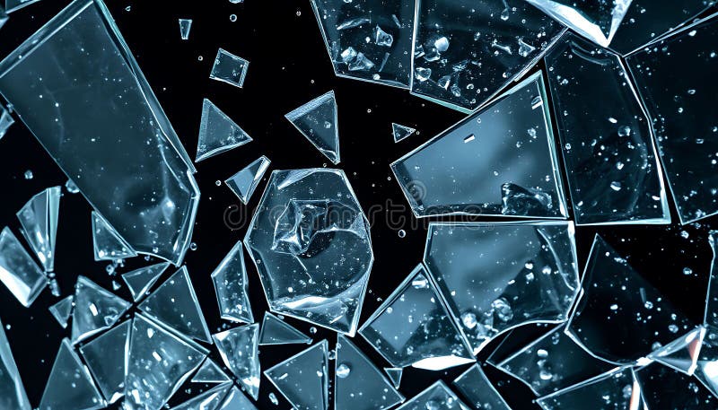 Broken Glass Shards, Sharp and Abstract Texture, Stock Photo ...