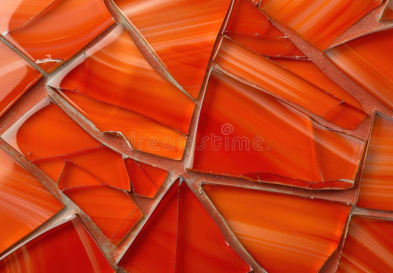 Broken Glass Shards In Vibrant Orange Color Stock Illustration Illustration Of Splinters