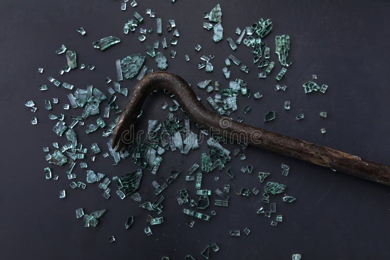 Broken Laminated Safety Glass Balustrade. Stainless Steel Fastener ...