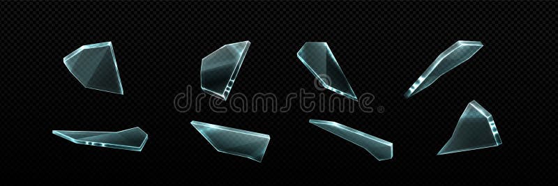 Broken Glass Shatter and Piece. Stock Vector - Illustration of ...