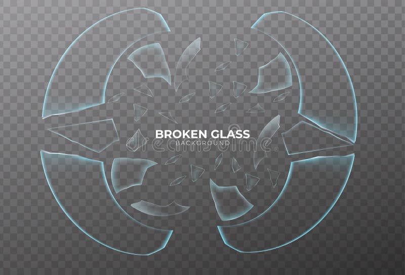 Broken Glass Shatter and Piece Stock Vector - Illustration of broken ...