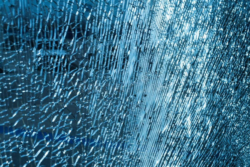 Broken Glass Showcases.Broken Glass in Blue.Blue Glass Texture ...