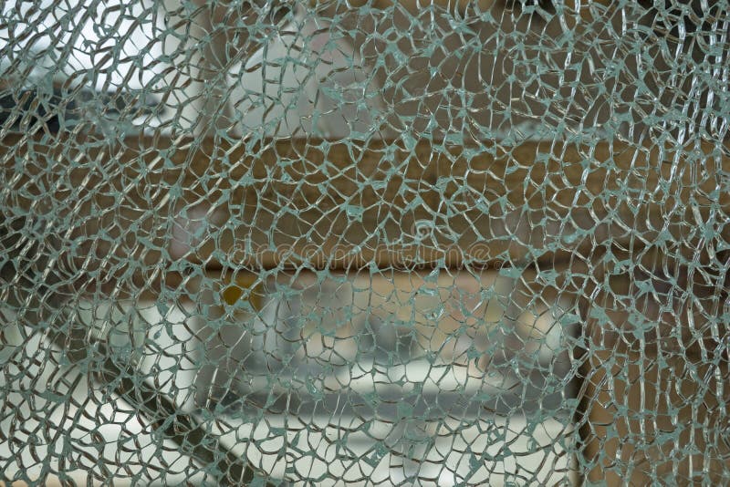 Broken Glass with Small Cracks Stock Image - Image of conceptual, empty ...