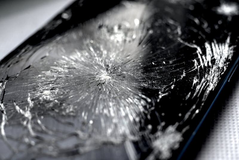 Broken Glass of Smart Phone. Stock Photo - Image of glass, equipment ...