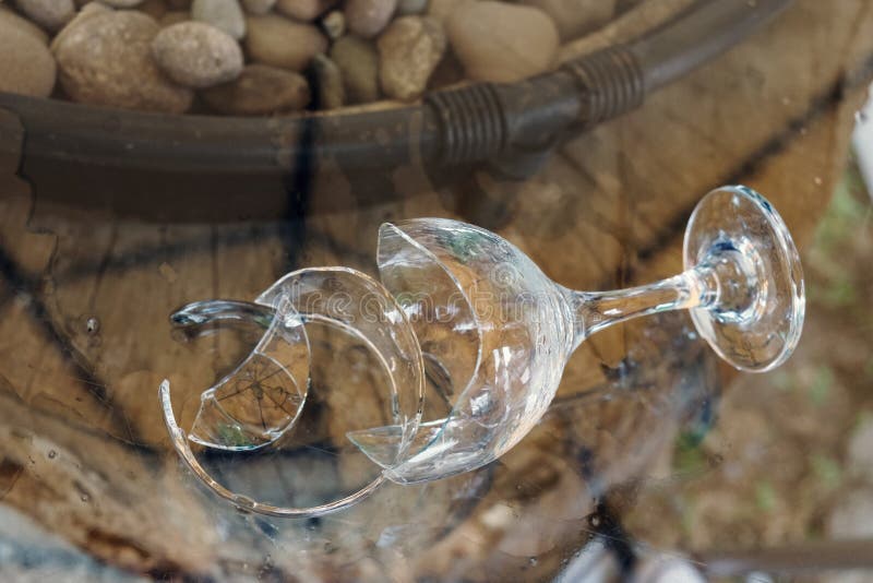 Broken Glass and Spilled Water Stock Image - Image of concept, glass ...