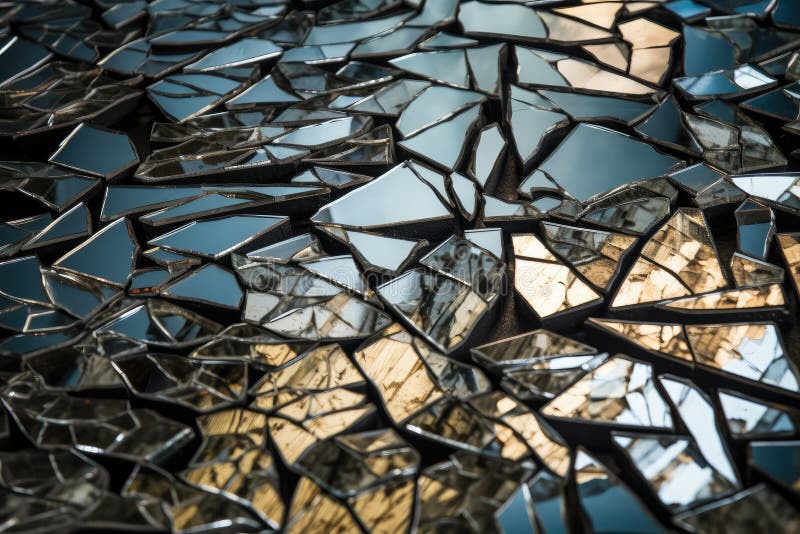 Broken Glass Texture Abstract Background. Generative AI Stock ...