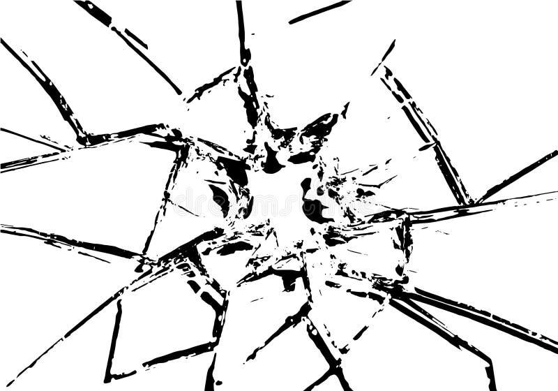 Broken Glass Texture Background Vector, Shattered Cracked Glass Pattern ...