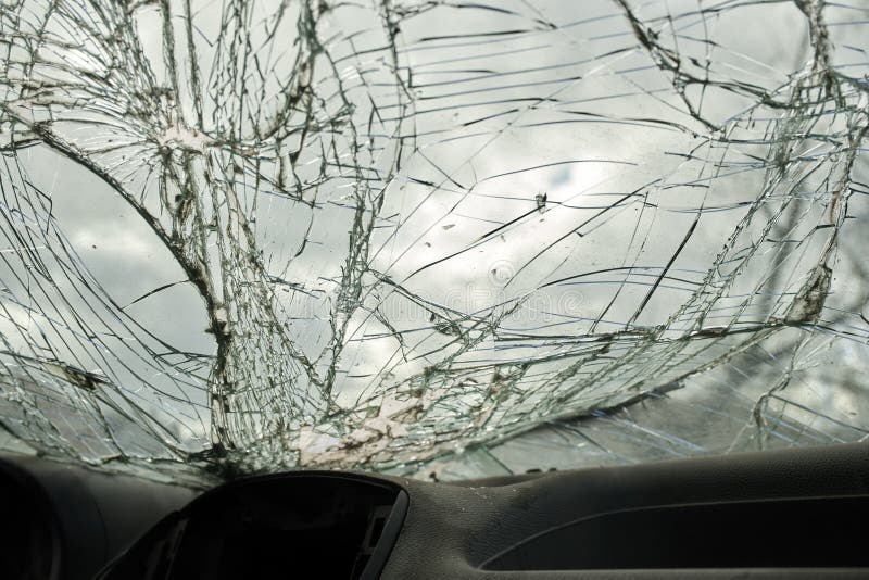 Broken Glass Texture, Car Windshield after Traffic Accident, Shattered Glass Material Background ...