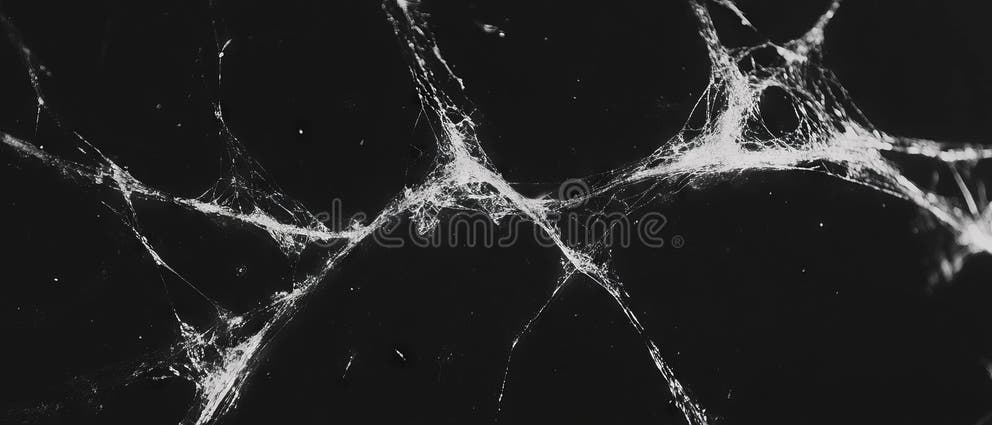 Broken Glass Texture Featuring Spiderweb Cracks Against a Solid Black ...