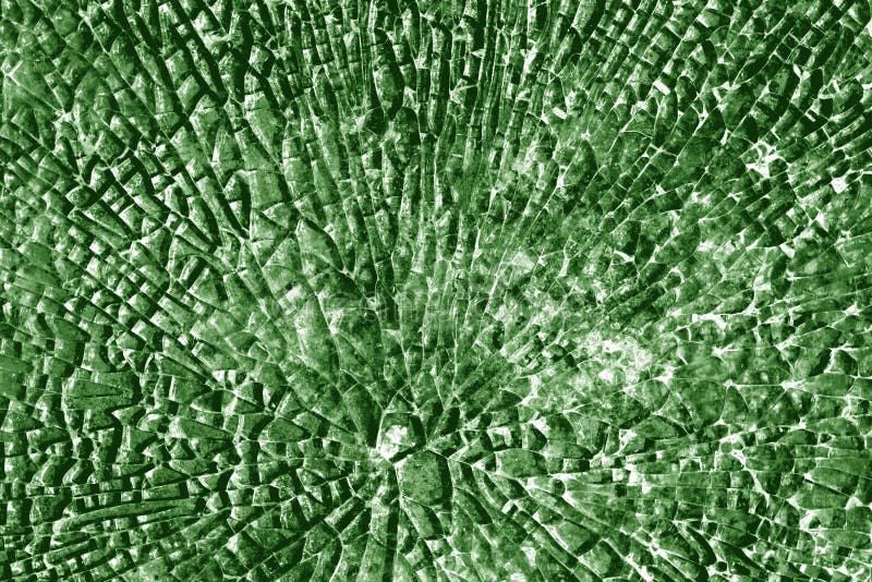 Broken Glass Texture in Green Tone. Stock Photo - Image of shatter ...