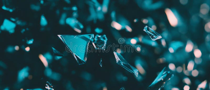 Broken Glass Texture with Sharp Points and Space for Message on a Dark ...