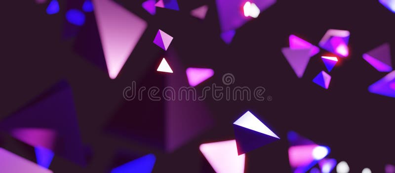 Broken Glass Triangle Abstract Glowing Technology Background 3d ...