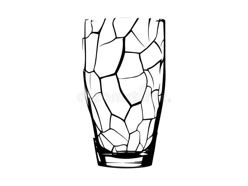 Broken Glass Vase Isolated on a White Background. Concept of Shattered ...