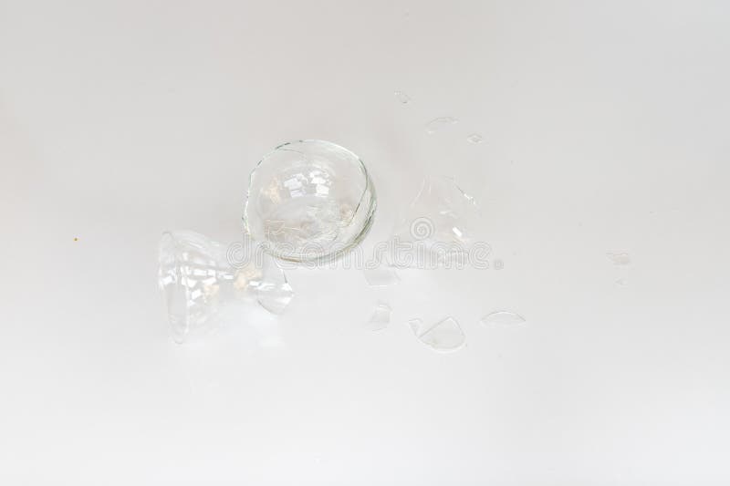 Shattered Glass Pieces Isolated White Background Concept Fragility ...