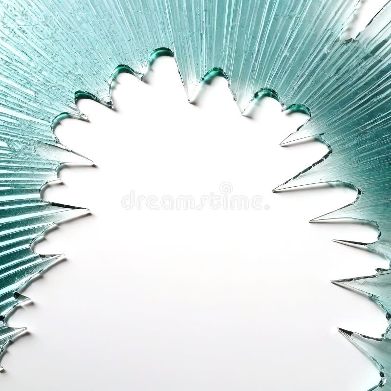 Broken Glass on a White Background. Color Illustration Stock ...