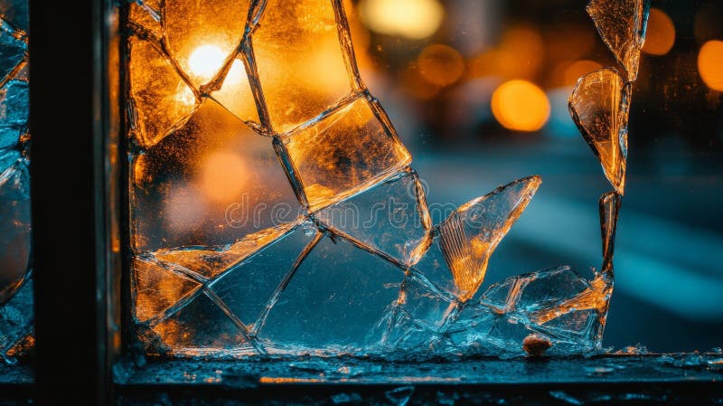 Broken Glass Window Bright Light Streaming Stock Photos - Free ...
