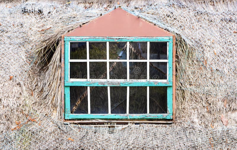 Broken Glass Windows of Rural Houses. Stock Photo - Image of ...