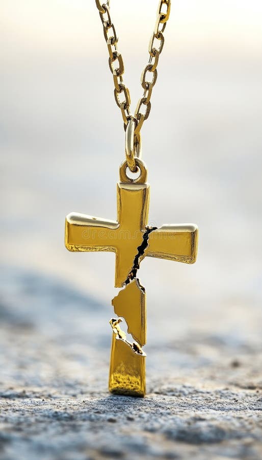Broken Golden Cross Chain Stock Illustrations – 18 Broken Golden Cross ...