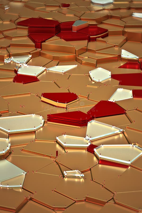 Broken Golden Glass with Sharp Pieces Over Background Stock ...