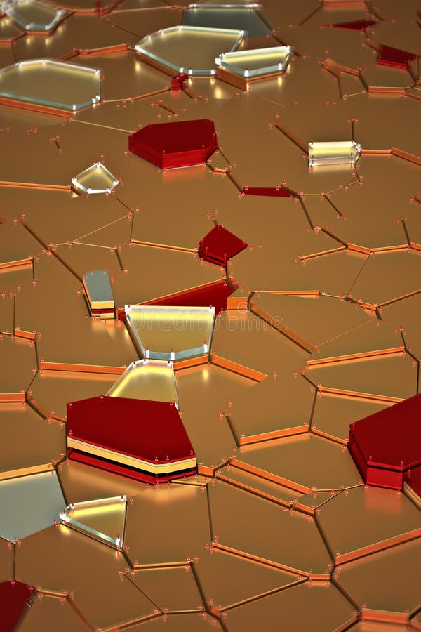 Broken Golden Glass with Sharp Pieces Over Background Stock ...