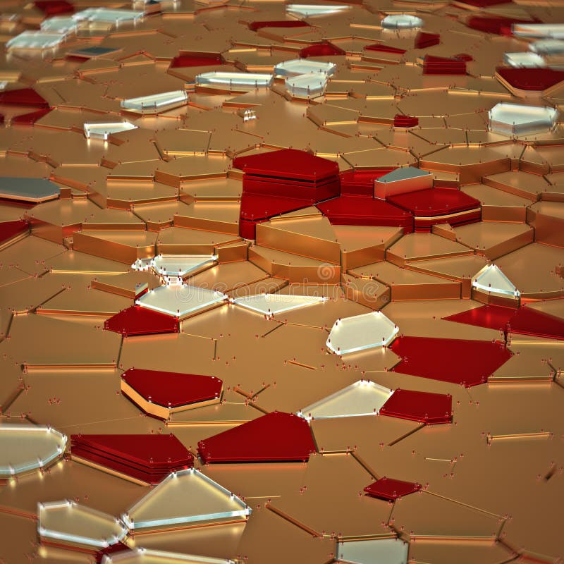 Broken Golden Glass with Sharp Pieces Over Background Stock ...