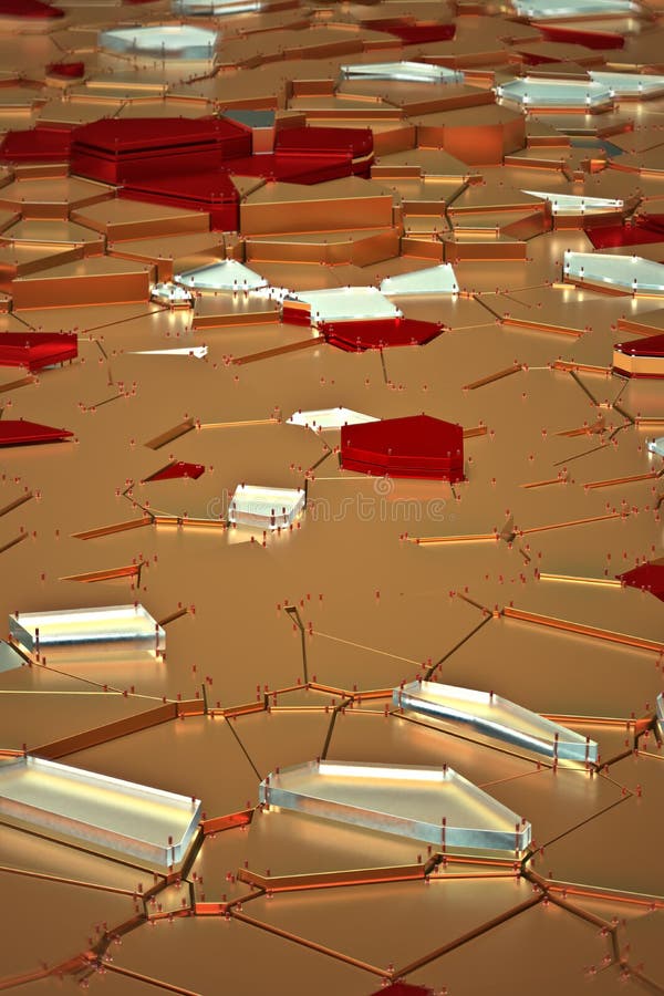 Broken Golden Glass with Sharp Pieces Over Background Stock ...