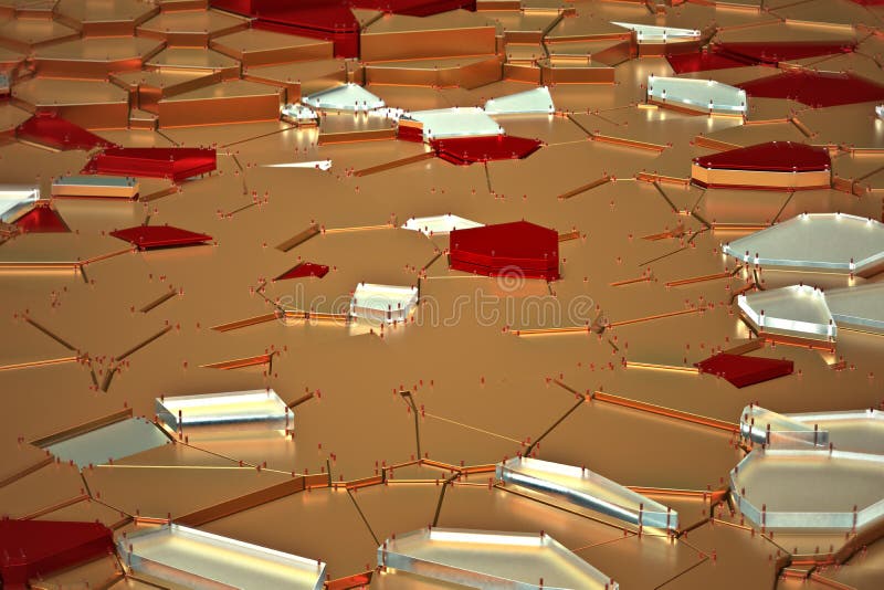 Broken Golden Glass with Sharp Pieces Over Background Stock ...