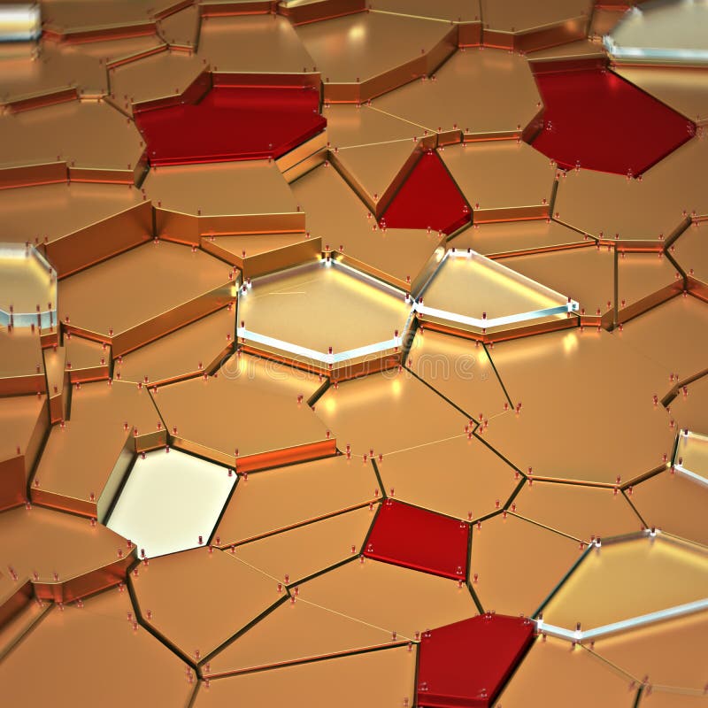 Broken Golden Glass with Sharp Pieces Over Background Stock ...