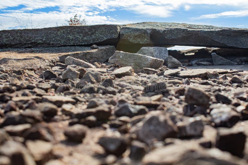 Broken Granite Slab in an Old Stone Quarry Stock Photo - Image of ...