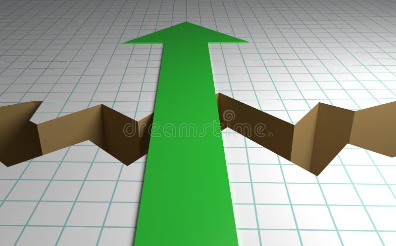 Broken Graph stock illustration. Illustration of arrow - 54841236
