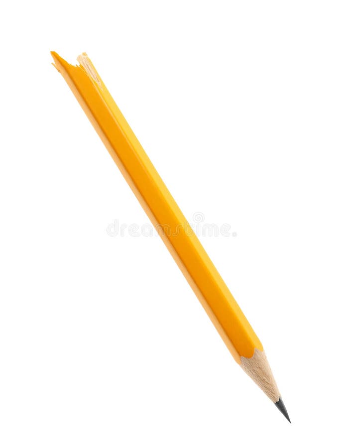 Broken Graphite Pencil on White Background. School Stationery Stock ...